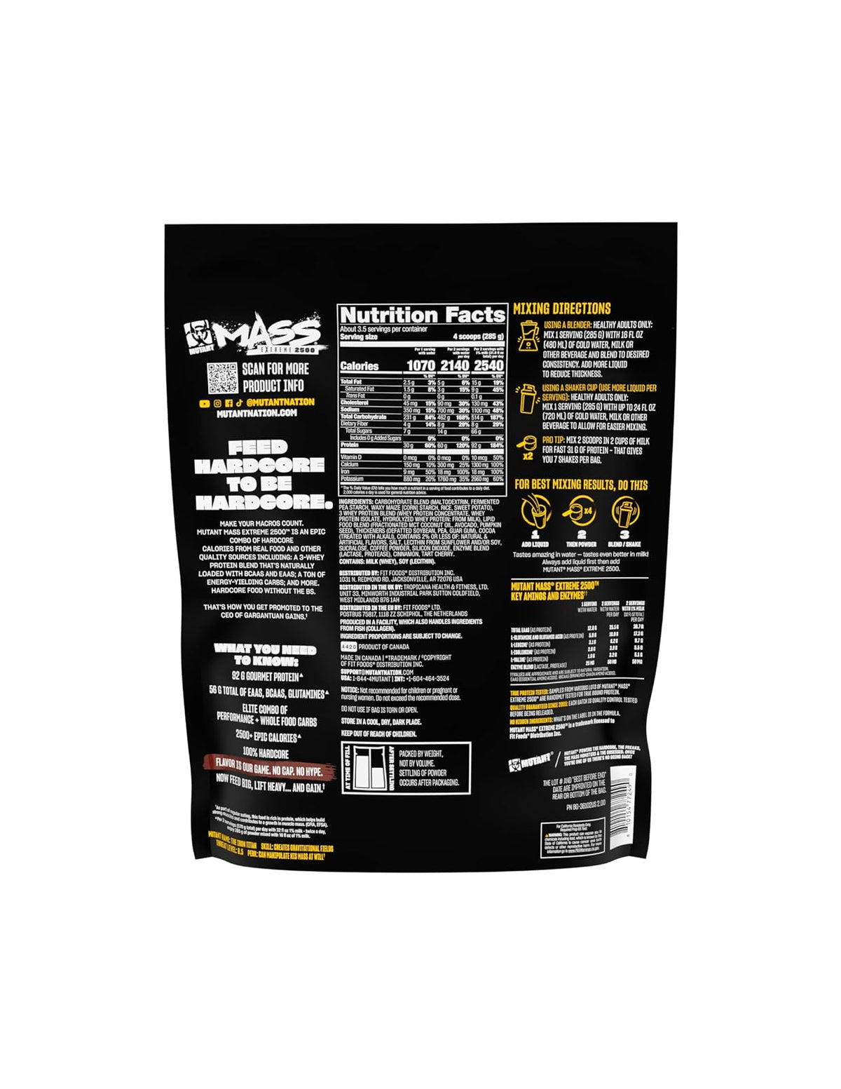 Triple chocolate weight gainer supplement