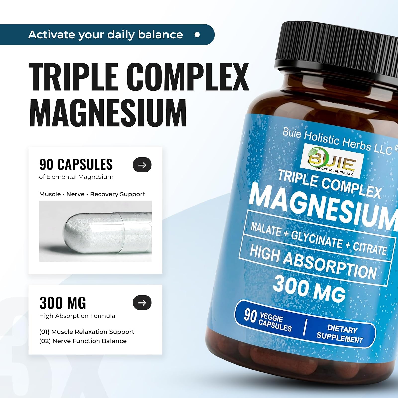 Triple complex magnesium for better sleep