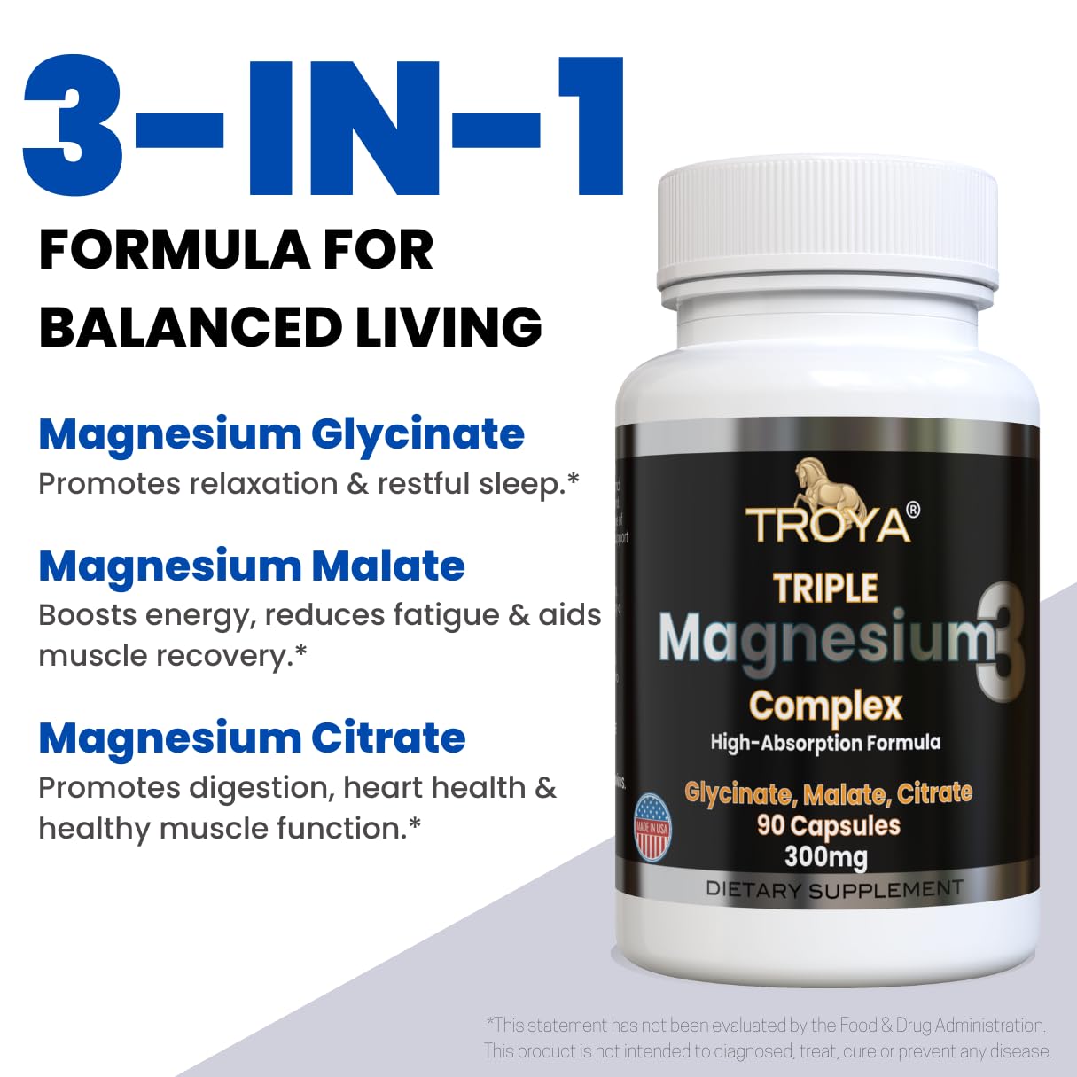 Triple complex magnesium for muscle support