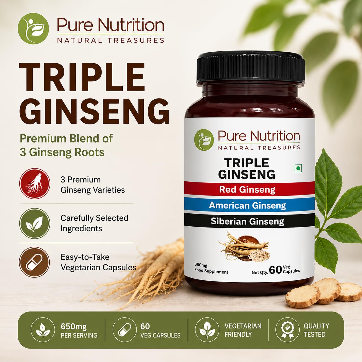 triple ginseng capsules for vitality