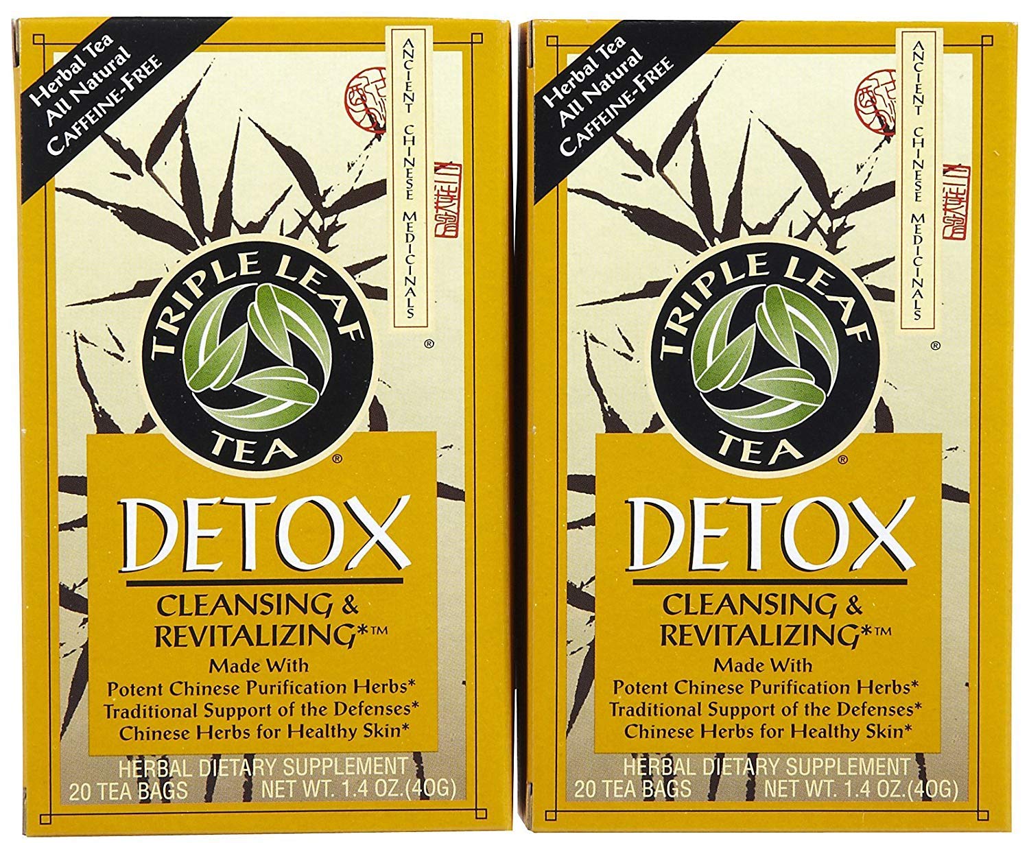Triple Leaf herbal detox tea bags
