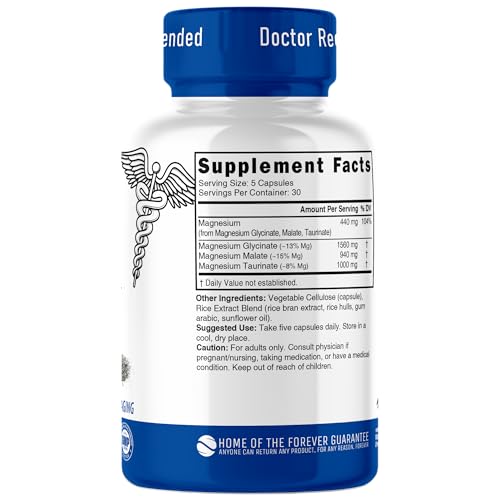 Triple magnesium capsules for better sleep