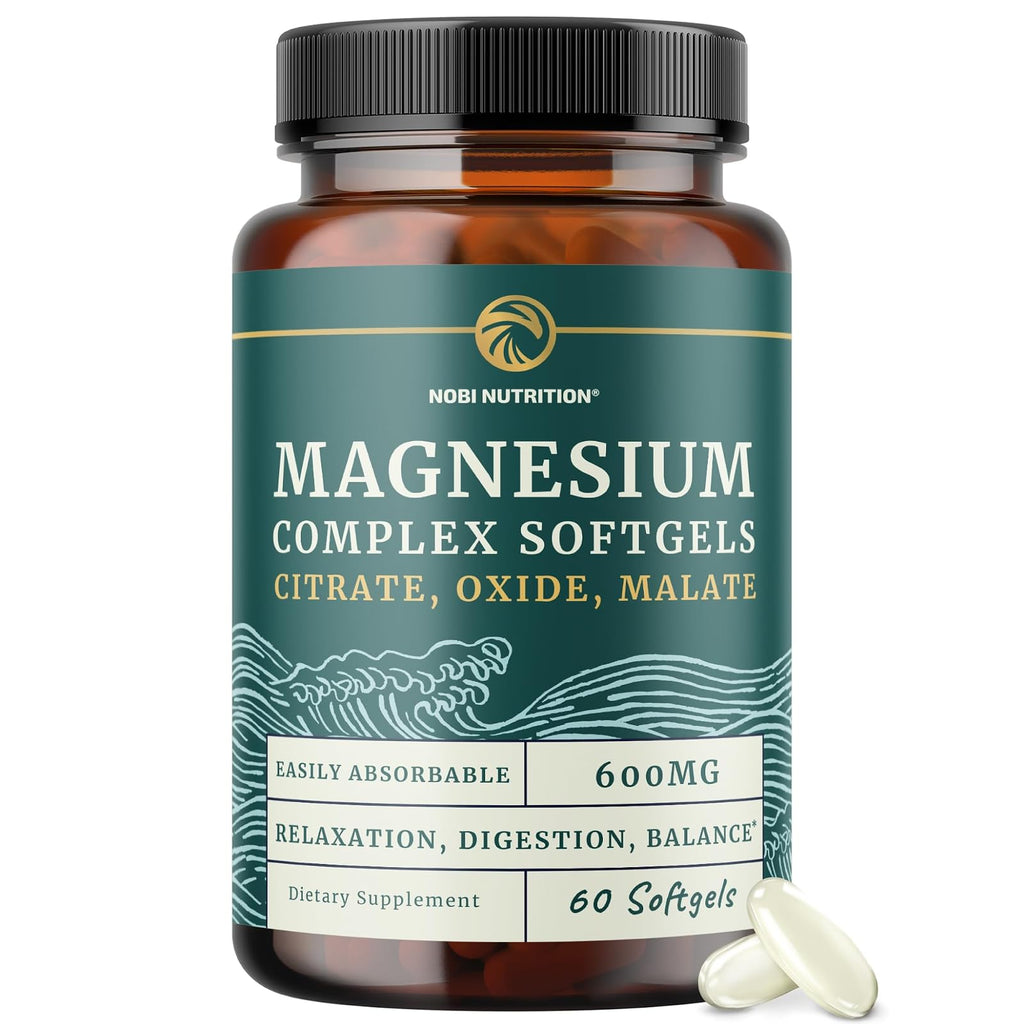 Triple magnesium citrate softgels for relaxation