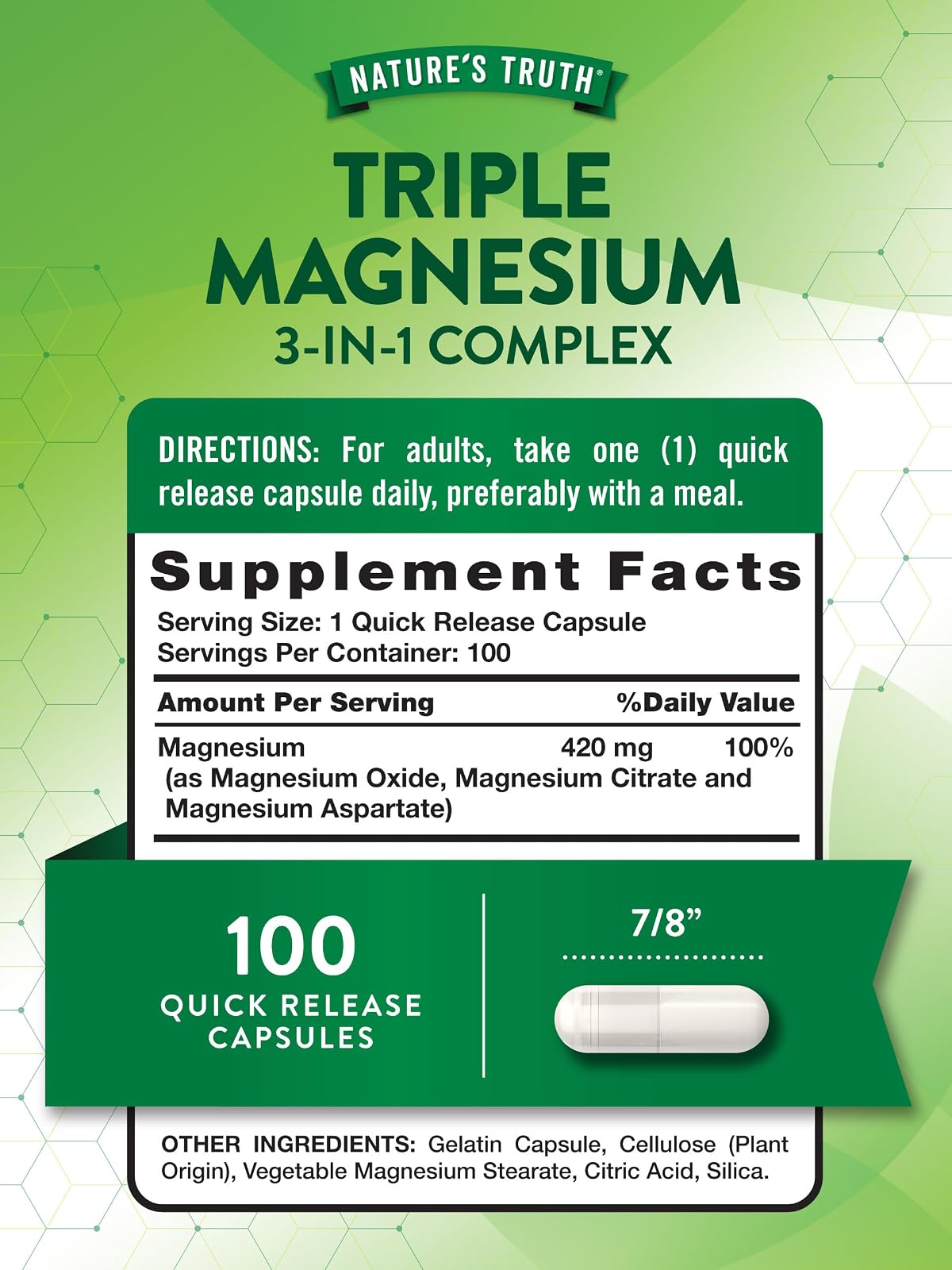 Triple magnesium complex for muscle health