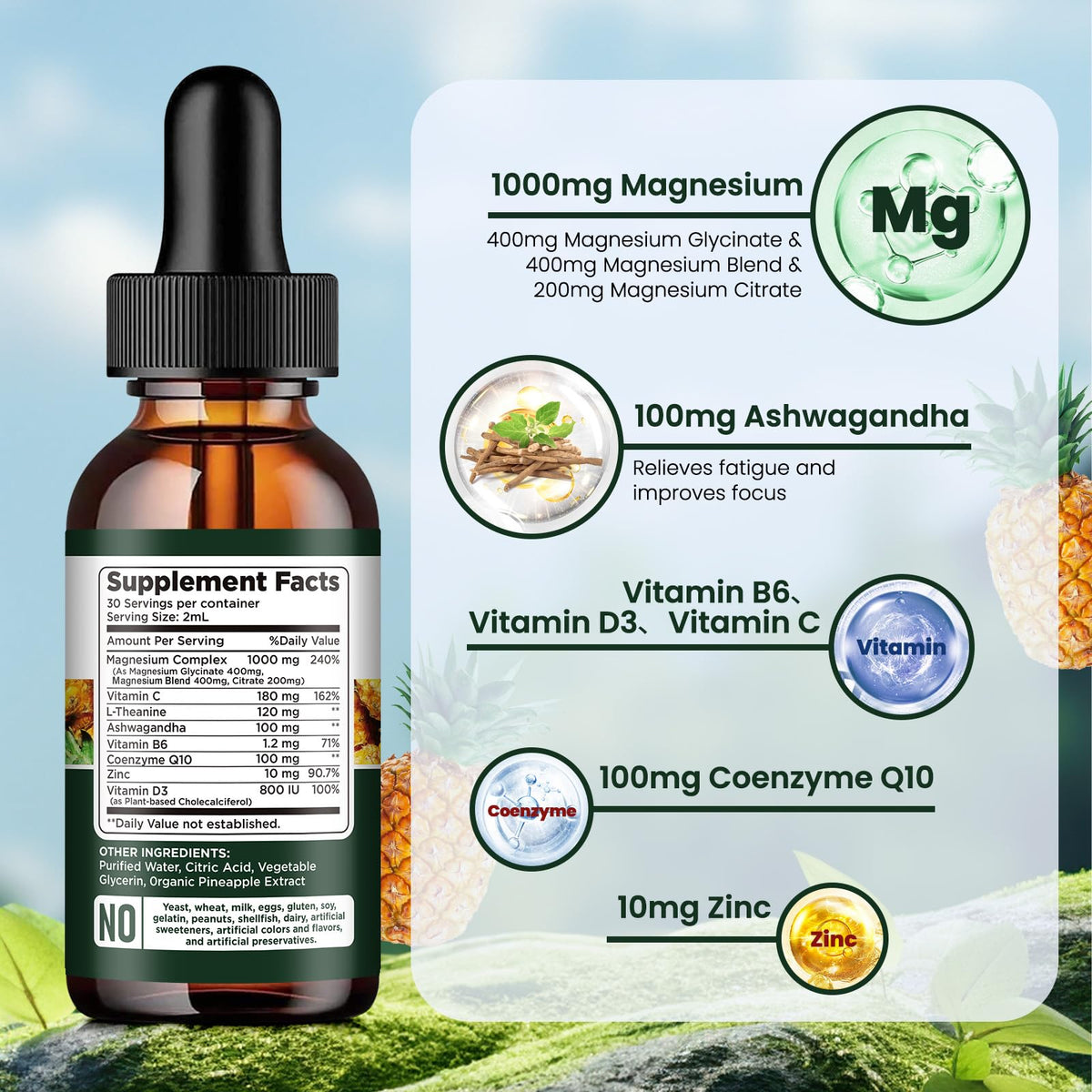 Triple magnesium complex for relaxation