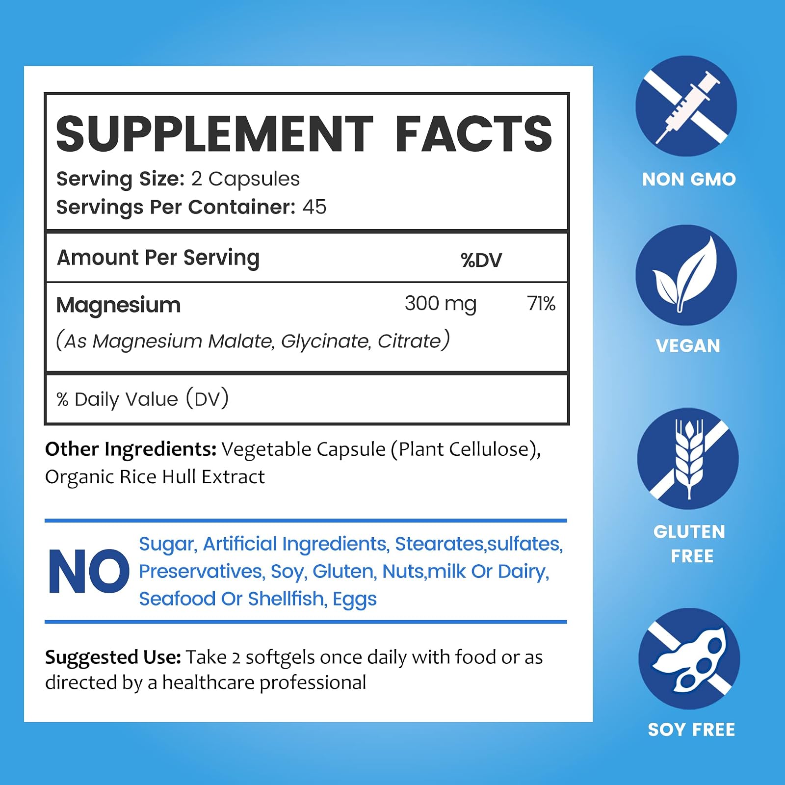 Triple magnesium complex for relaxation