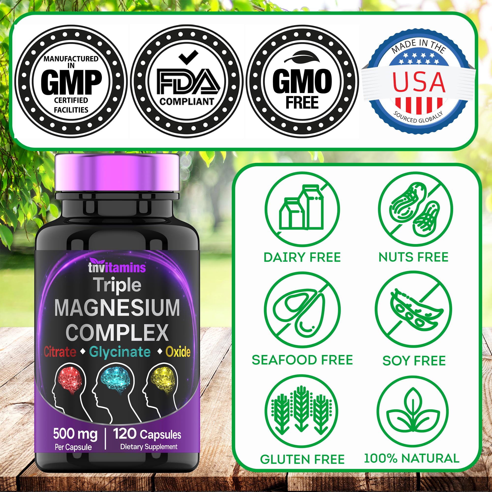 Triple magnesium for daily support