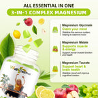 Triple magnesium gummies for stress relief