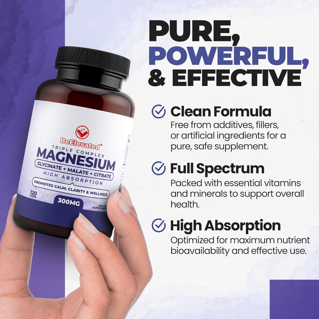 Triple magnesium supplement for daily wellness