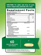 Triple Omega 3-6-9 softgels for health
