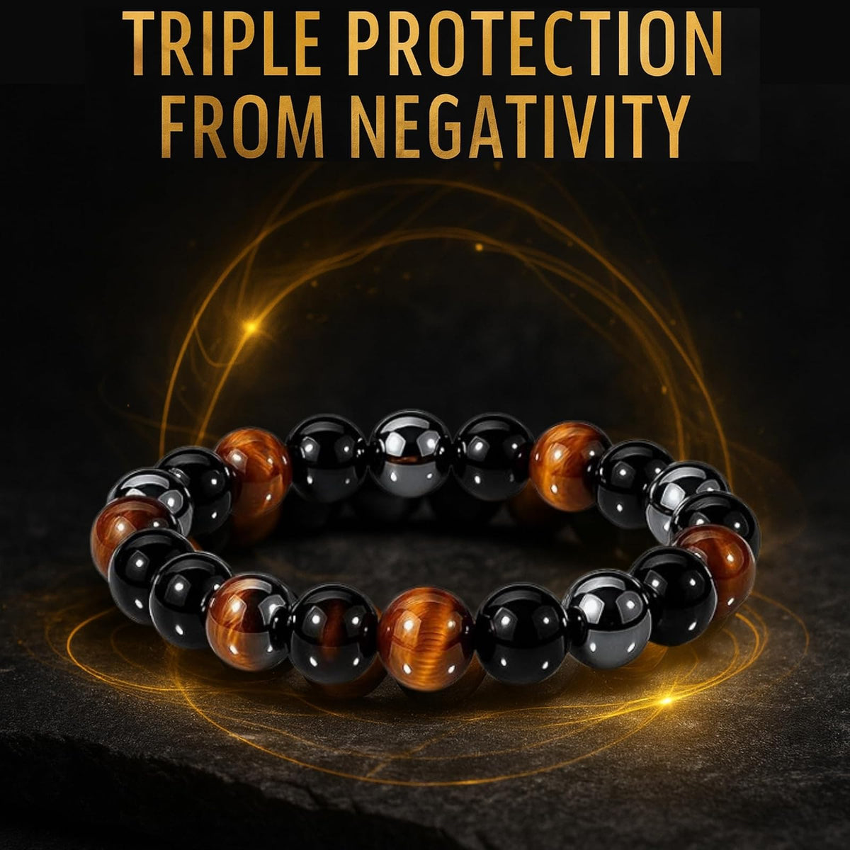triple protection bracelet set for wellness
