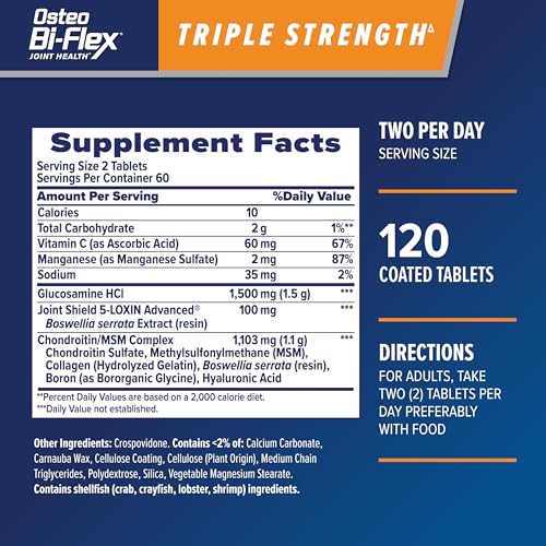 Triple strength glucosamine chondroitin formula