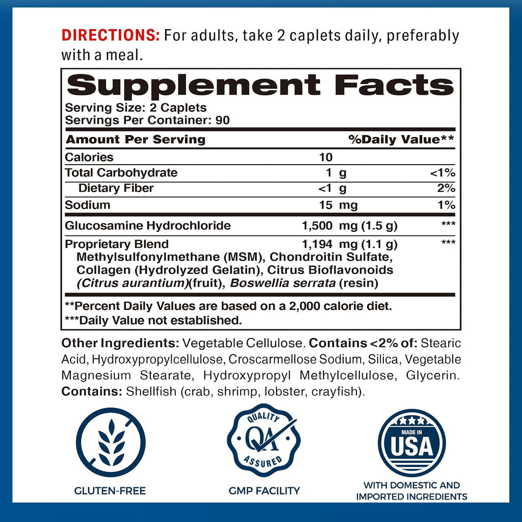 triple strength glucosamine chondroitin tablets