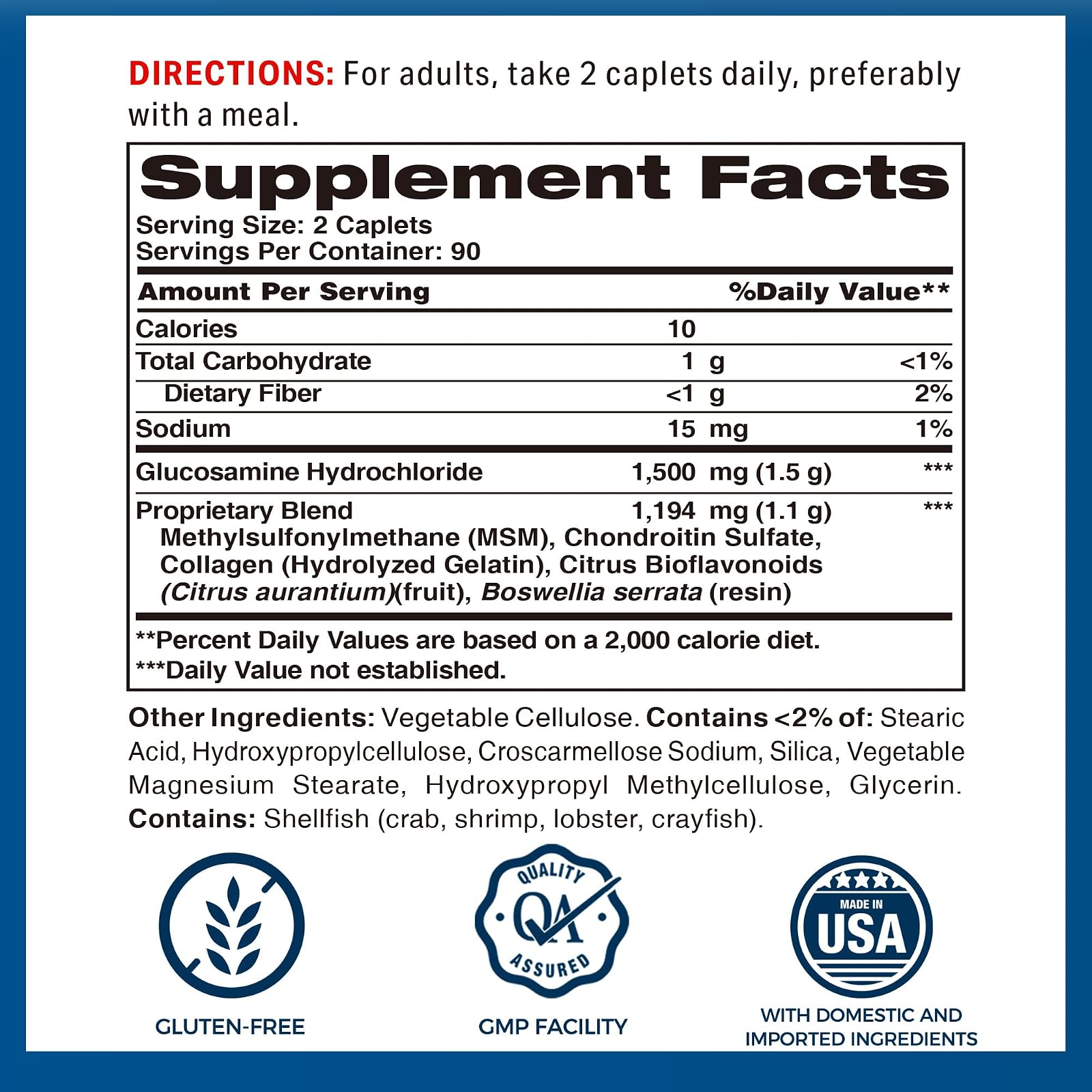 triple strength glucosamine chondroitin tablets