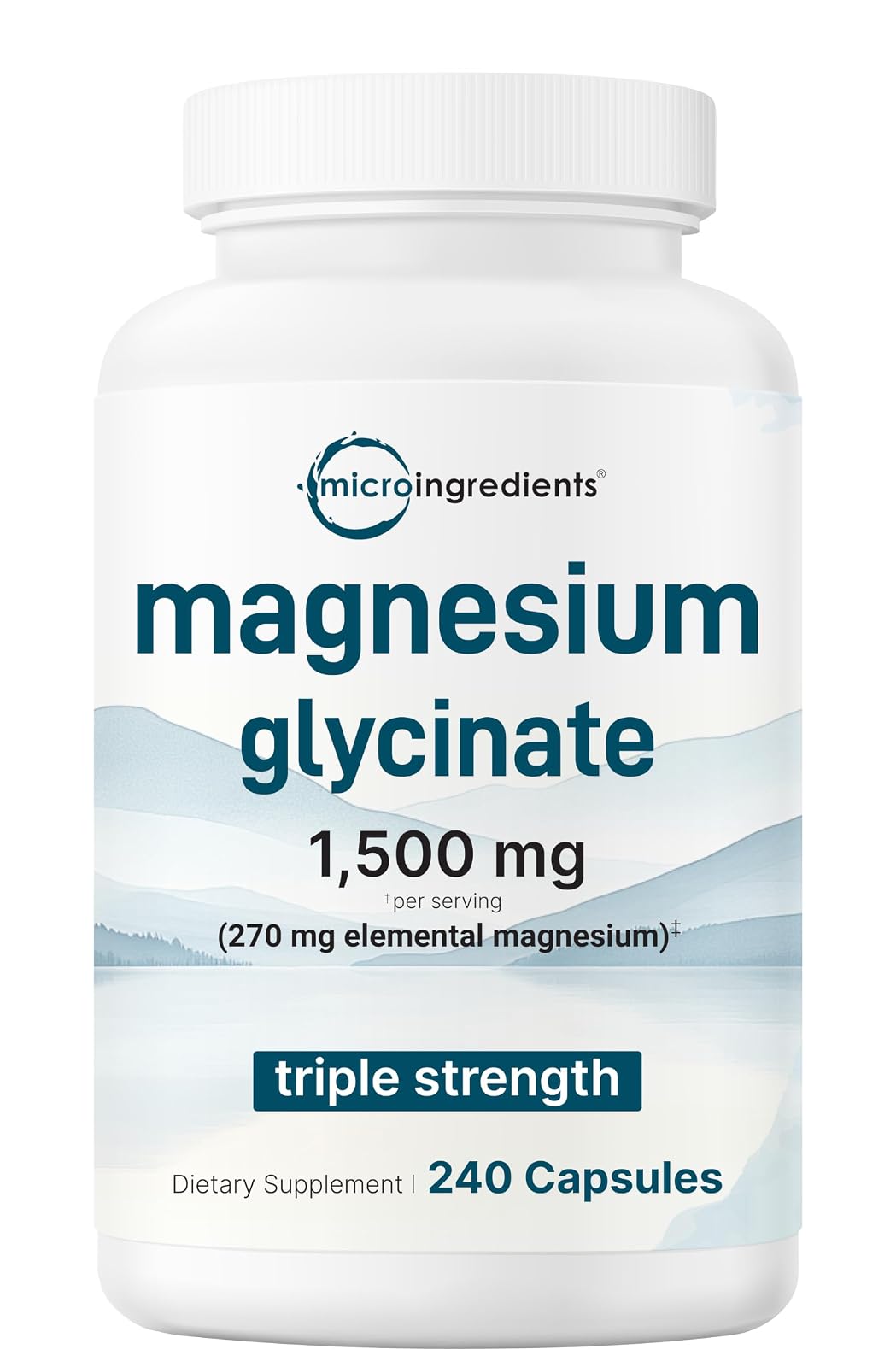 Triple Strength magnesium glycinate capsules