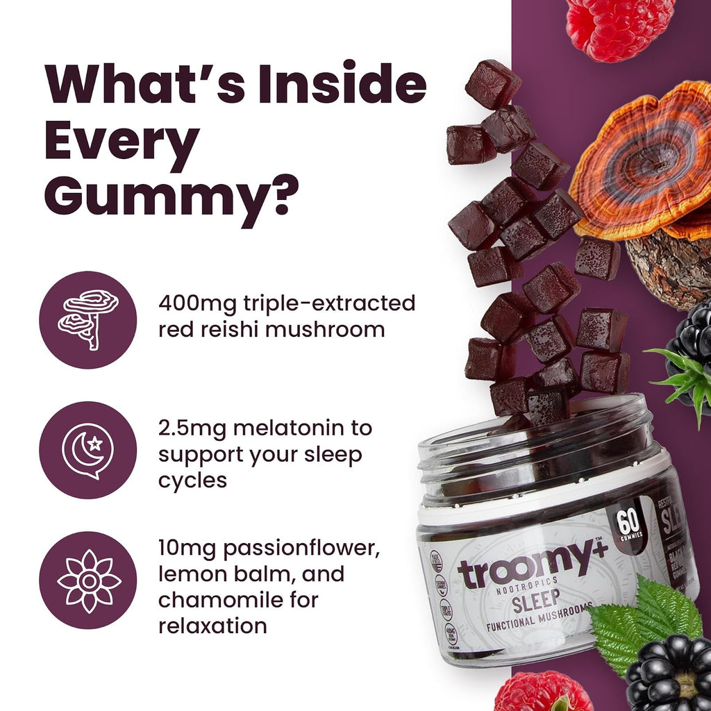 Troomy sleep support melatonin gummies
