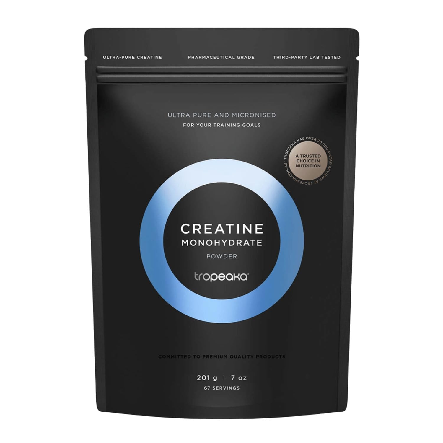 Tropeaka creatine monohydrate powder for muscle gain