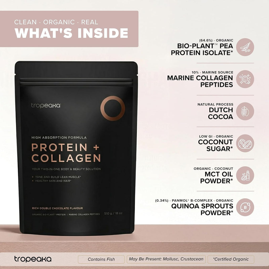Tropeaka protein powder for skin health