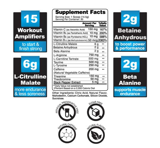 Tropical Blast flavour pre-workout powder