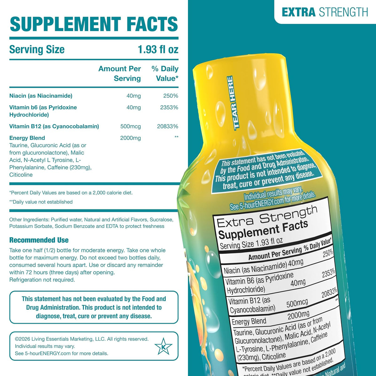 tropical burst flavour energy shot