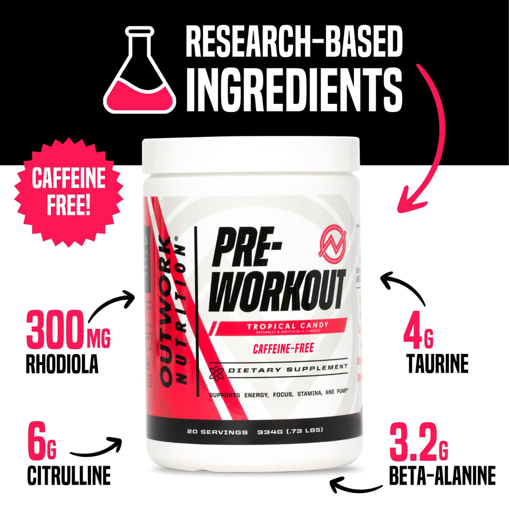 tropical candy flavour pre-workout supplement