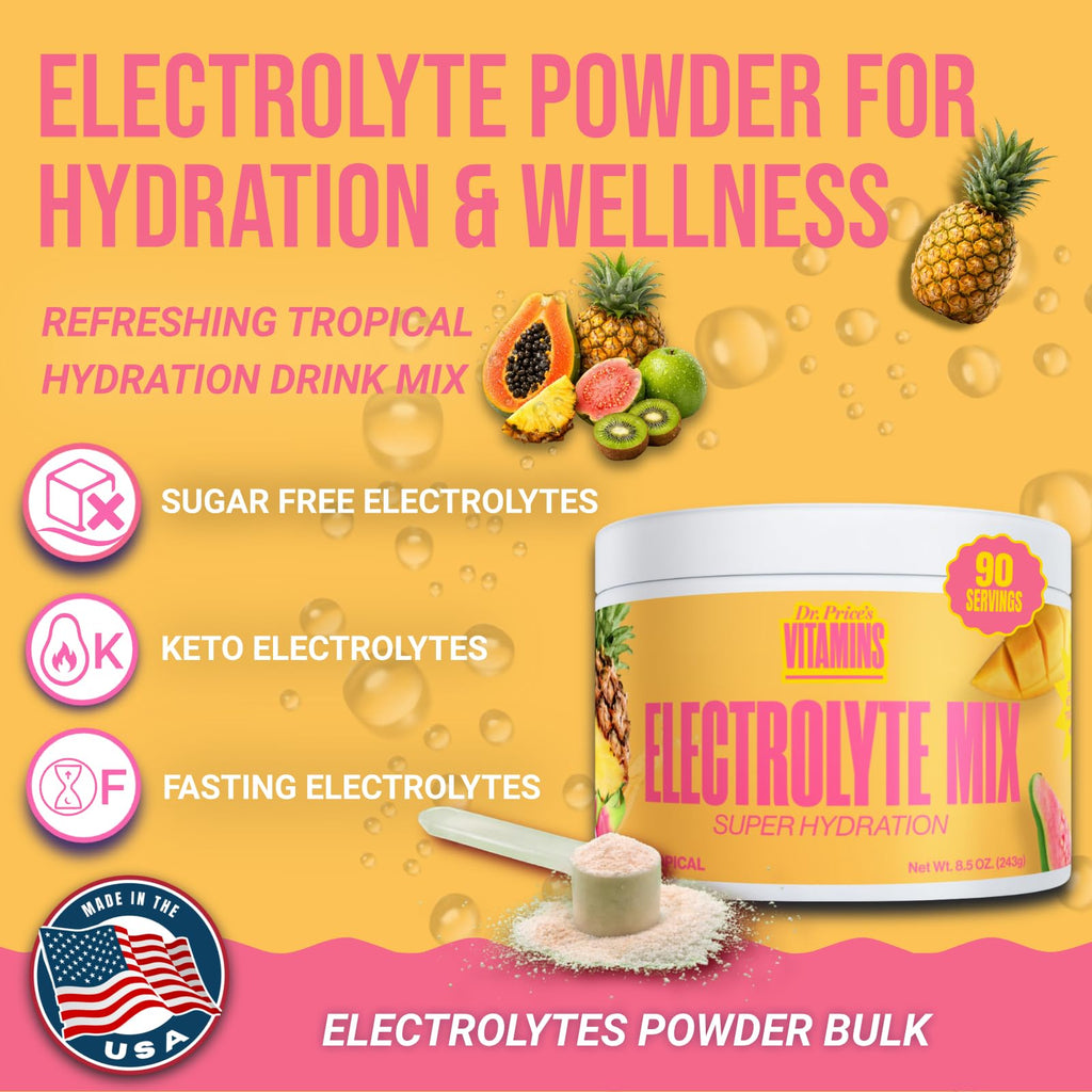 tropical electrolyte drink mix for energy