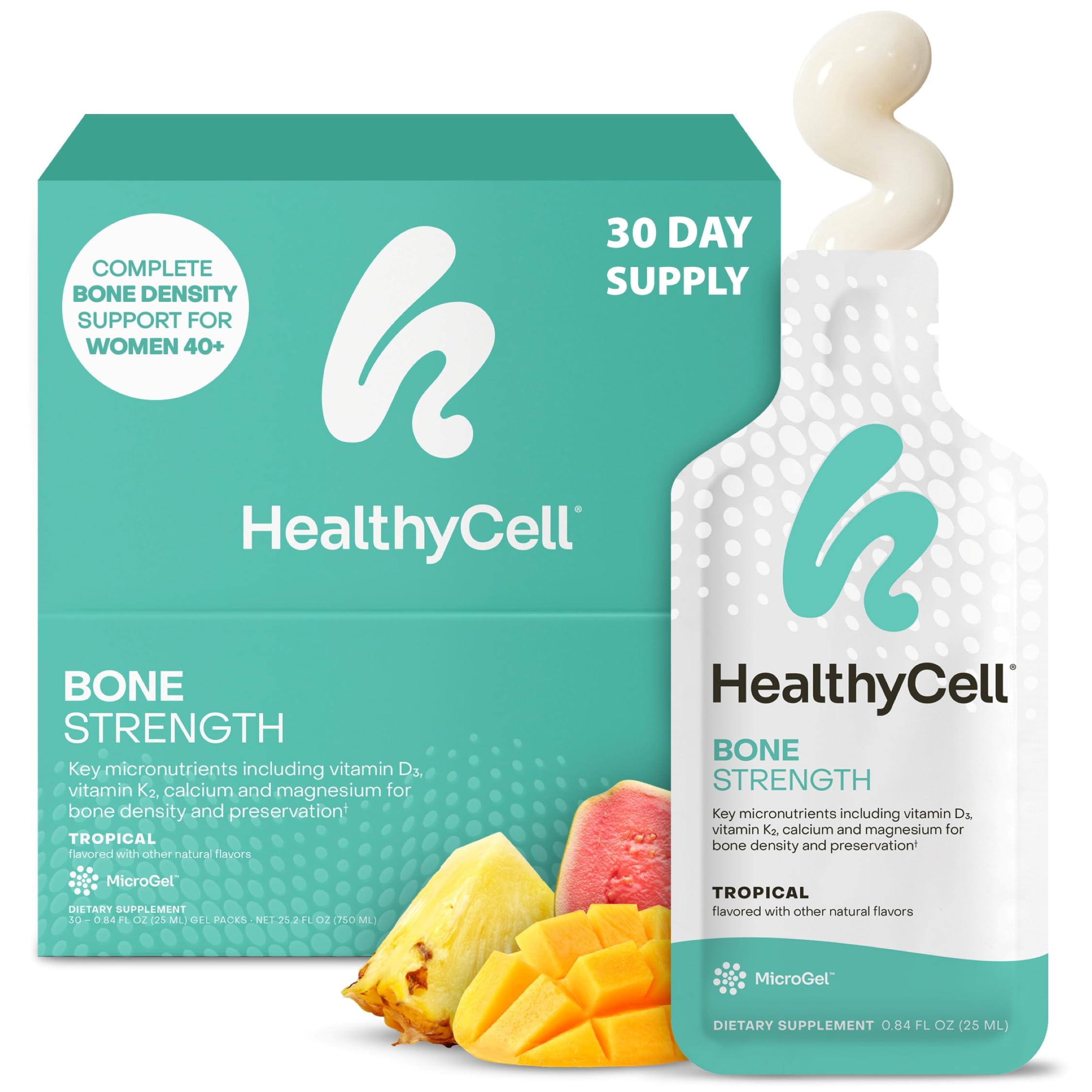 Tropical flavor calcium gel packs