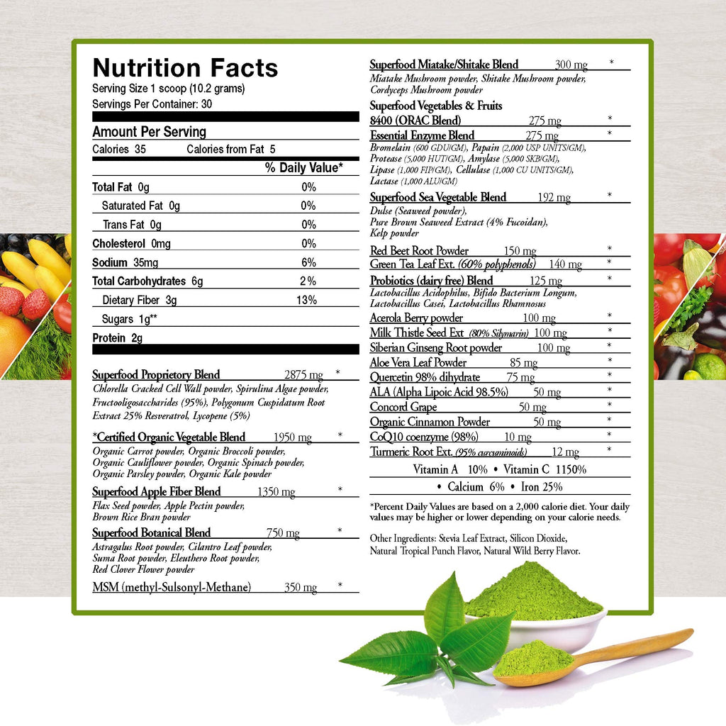 Tropical flavor vitamin and mineral blend