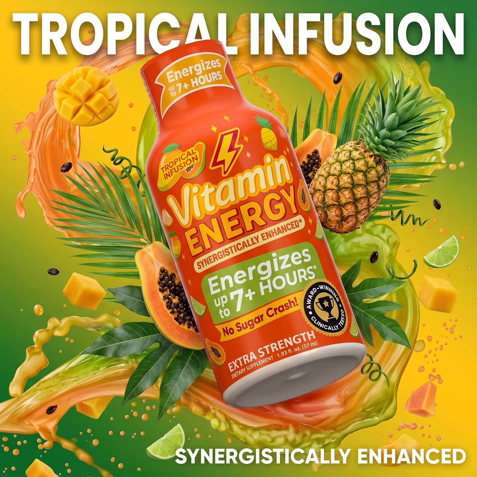tropical flavour energy boost shots