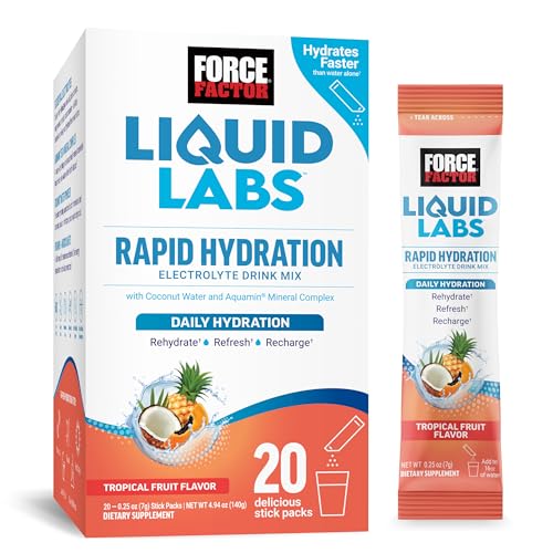 Tropical fruit electrolyte replacements powder packets