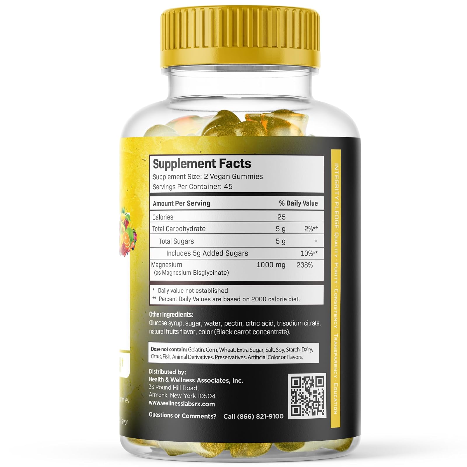 Tropical fruit magnesium supplement gummies