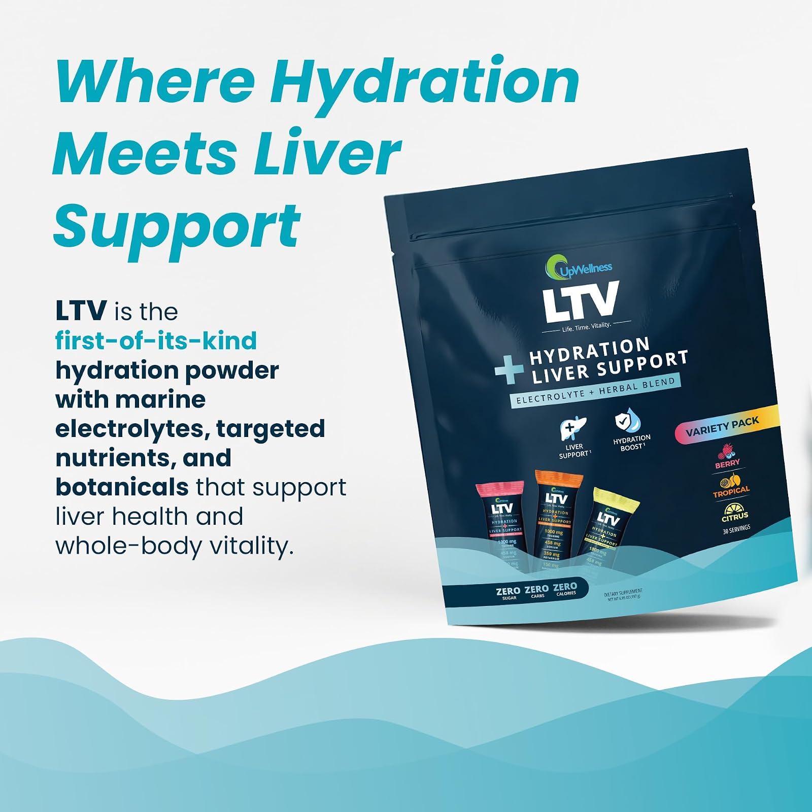 Tropical hydration packets for workouts