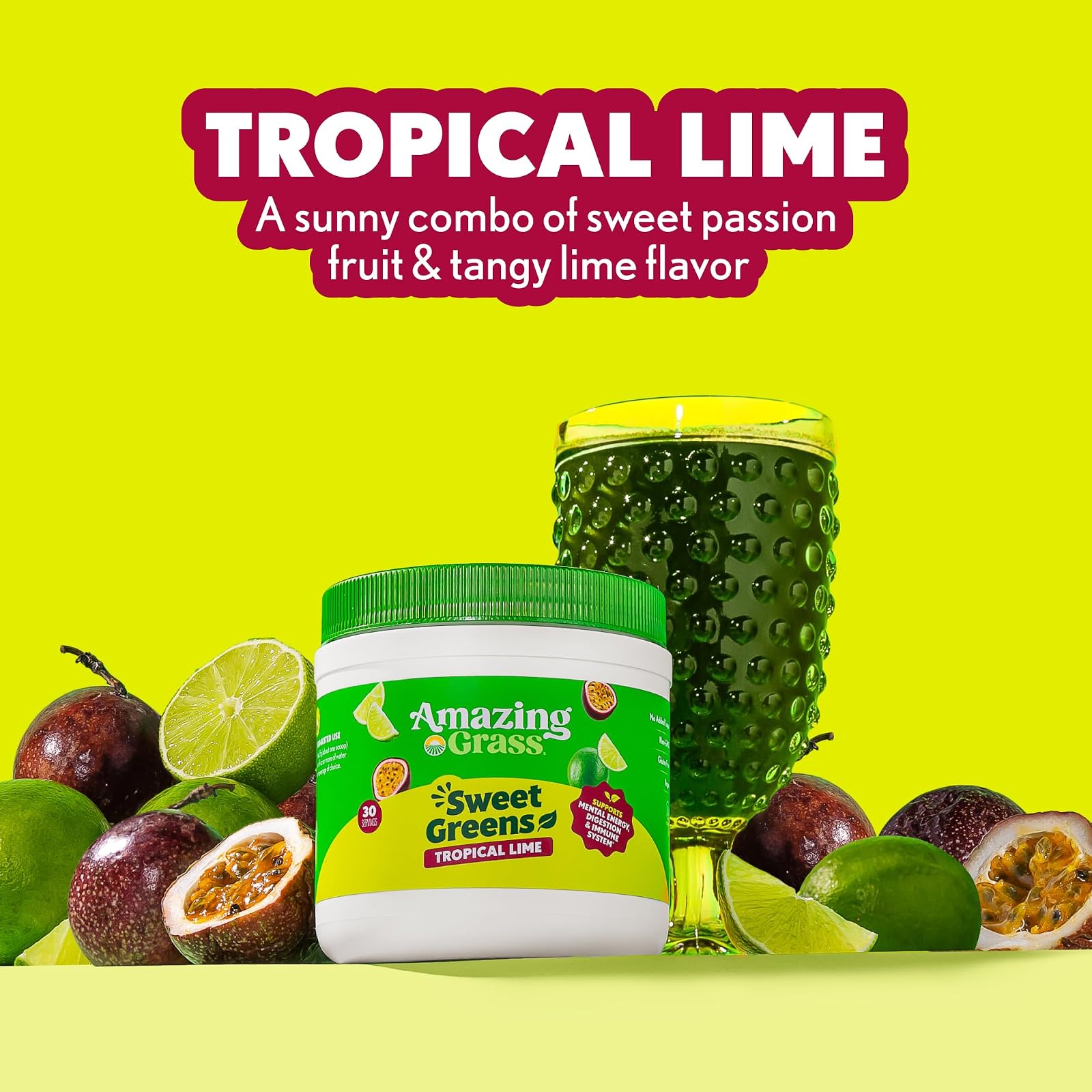 Tropical lime superfood powder blend