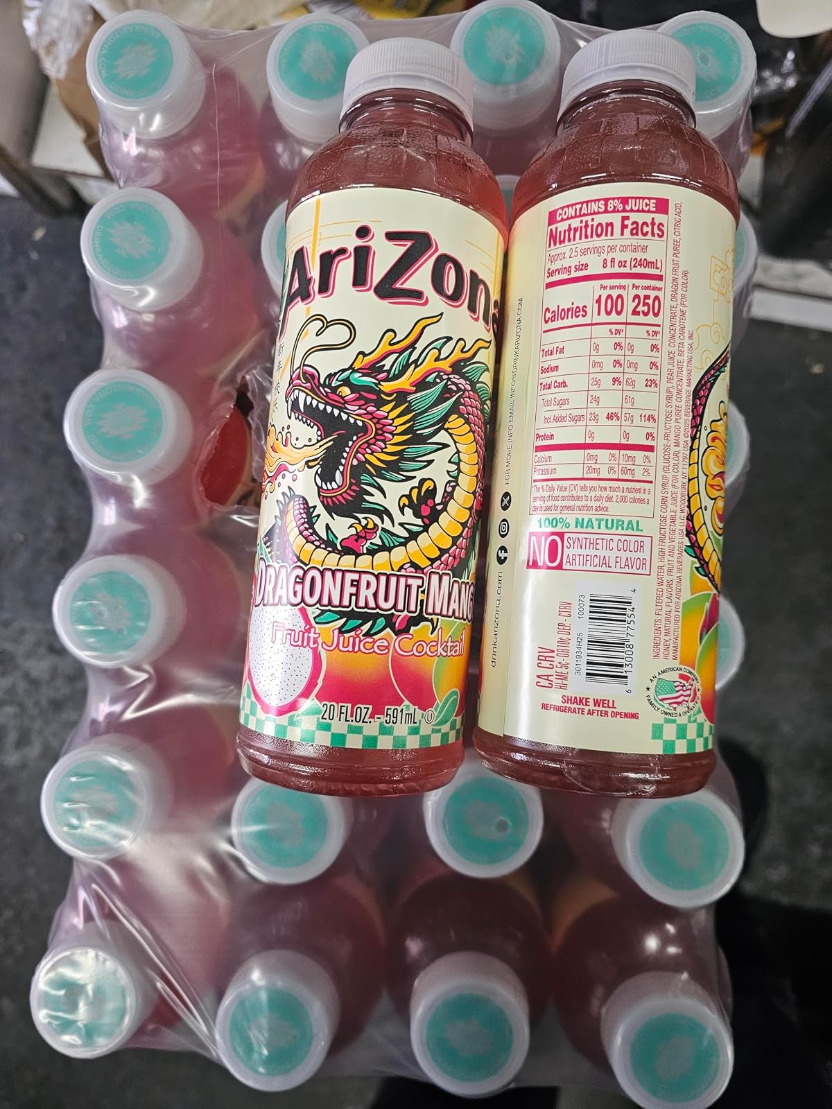 tropical mango and dragonfruit tea