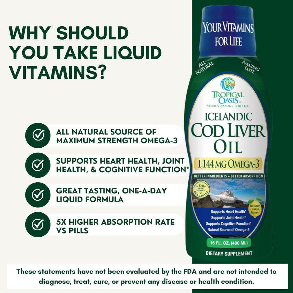 Tropical Oasis cod liver oil dosage