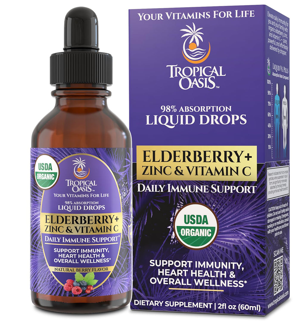 Tropical Oasis elderberry liquid drops
