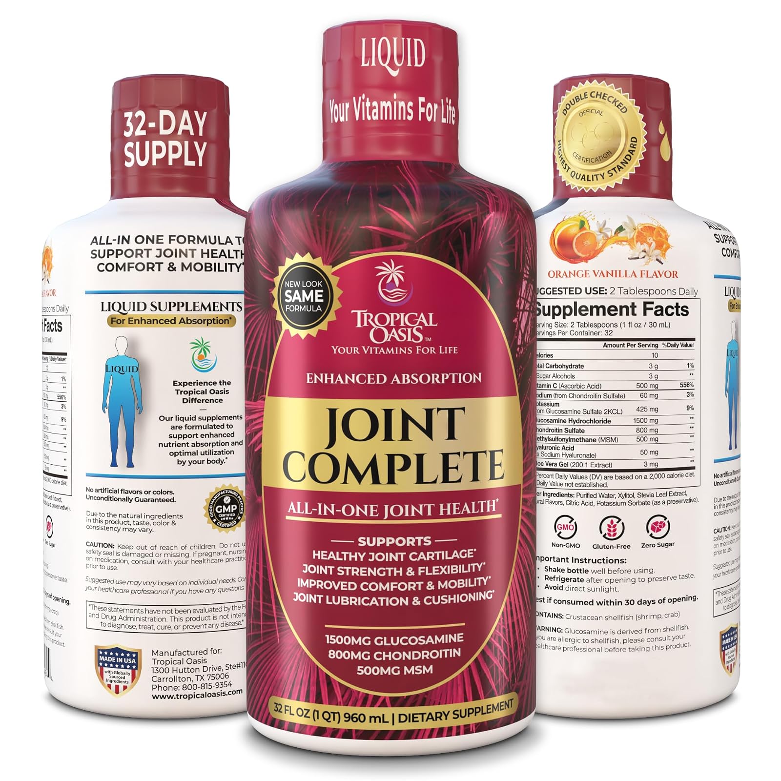 Tropical Oasis glucosamine liquid supplement