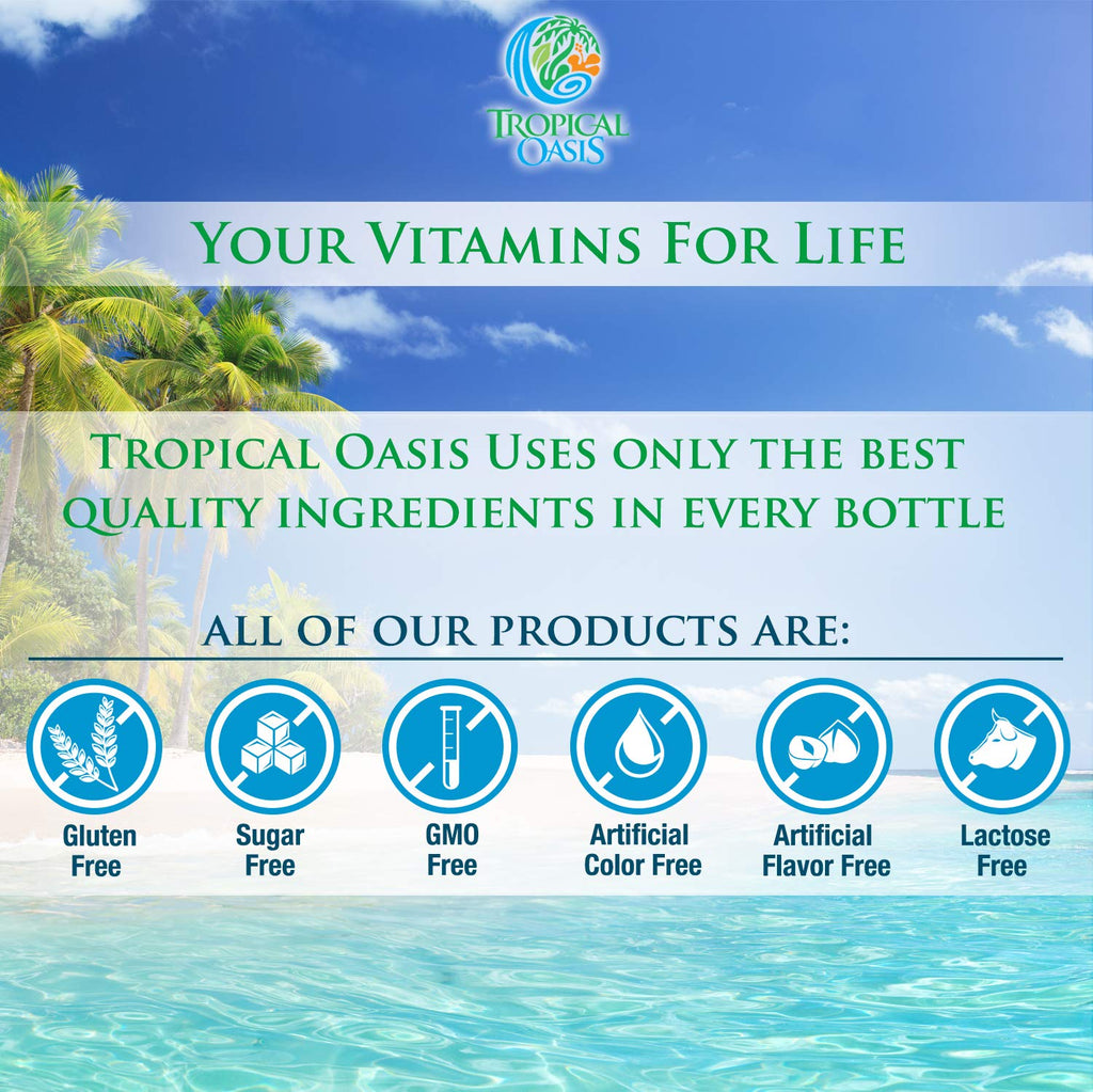 Tropical Oasis health supplement features