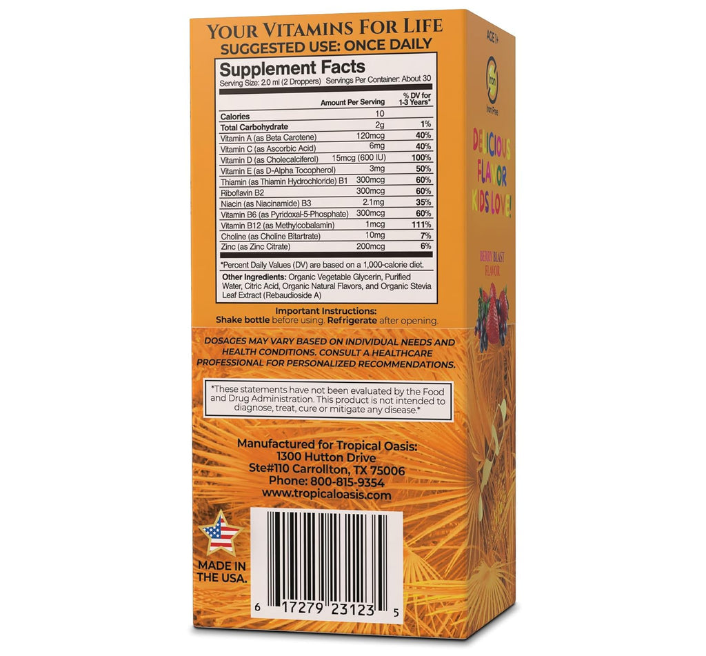 Tropical Oasis multivitamins for children