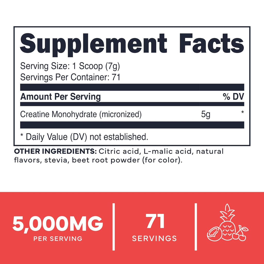 Tropical punch creatine supplement