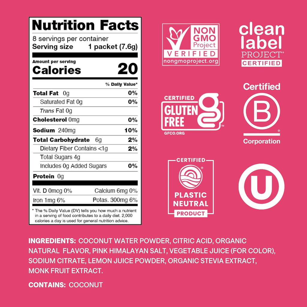 tropical punch electrolyte powder packets