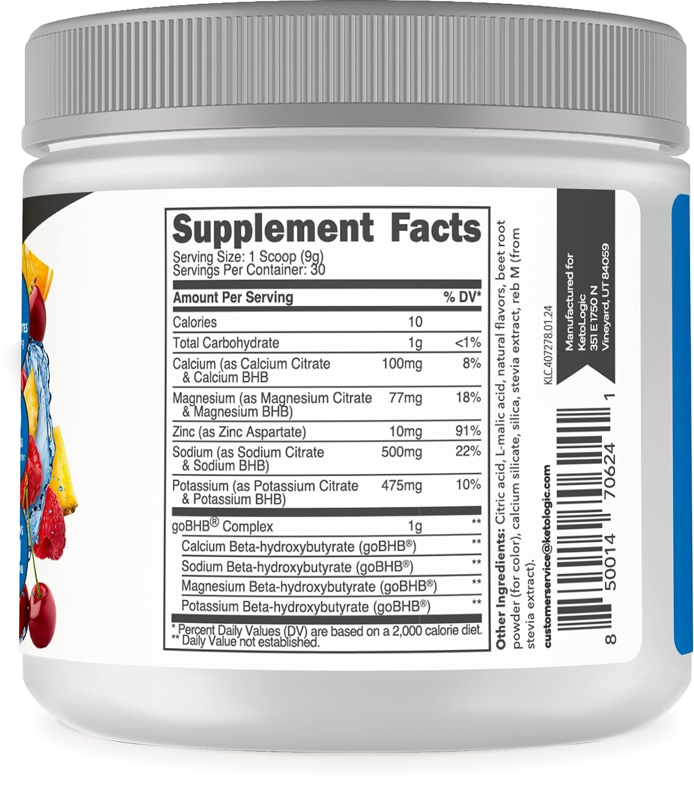 Tropical punch flavour electrolyte supplement