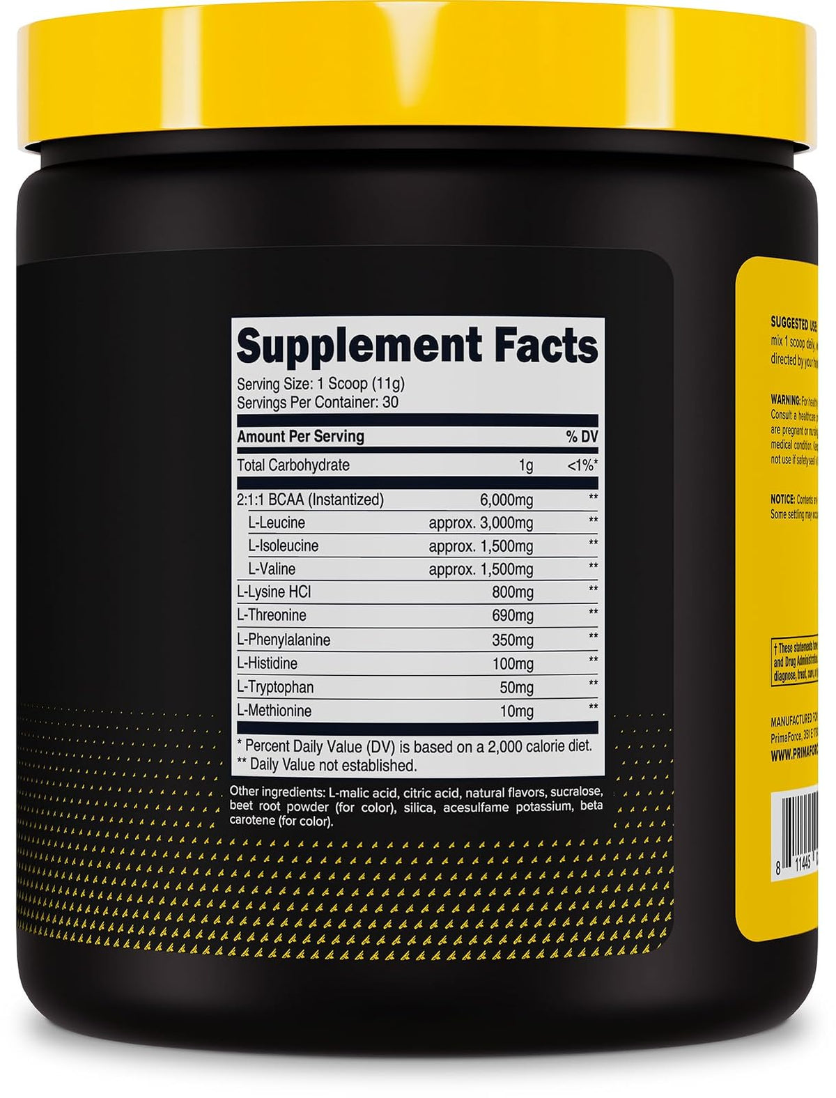 Tropical punch flavour sports supplement