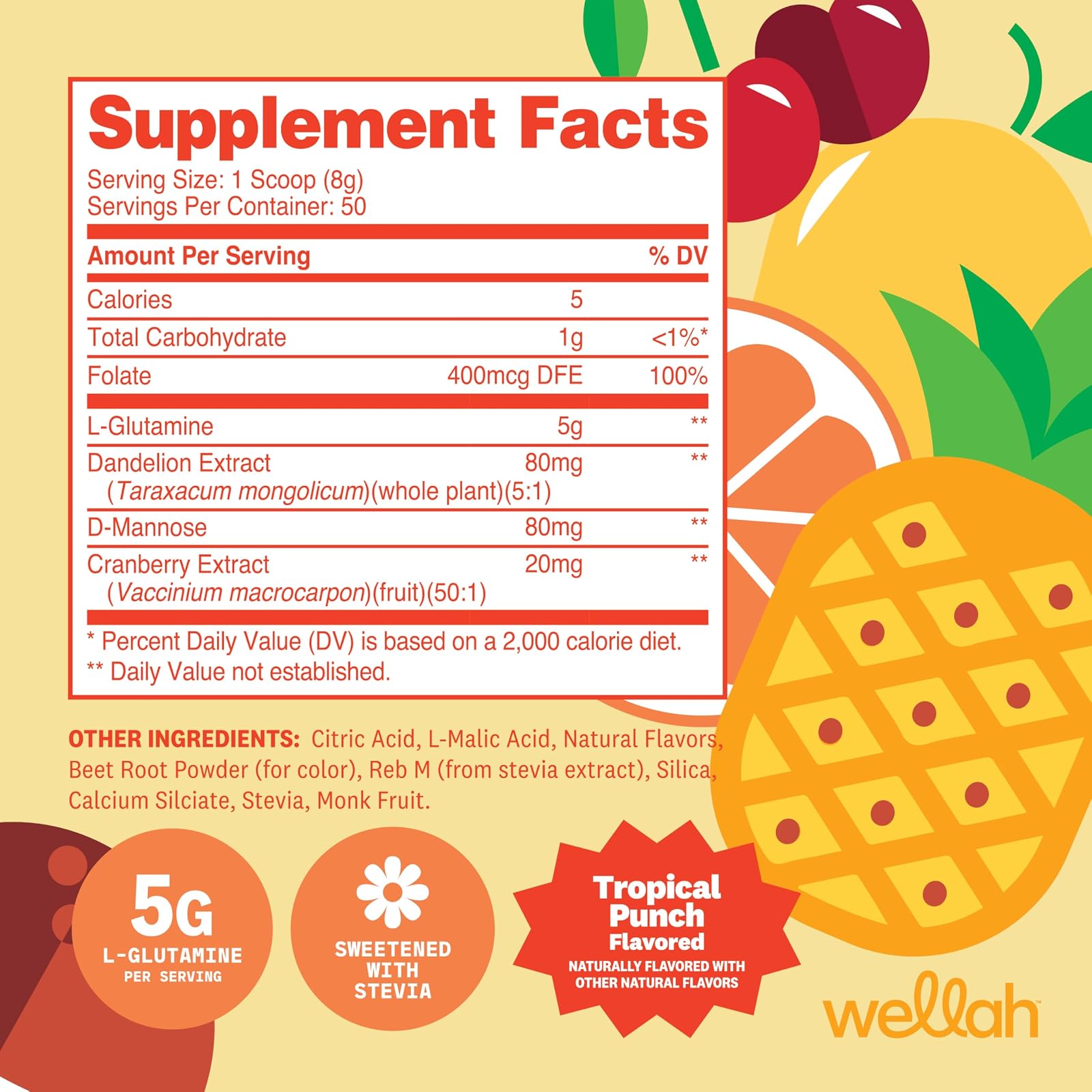 tropical punch l-glutamine supplement