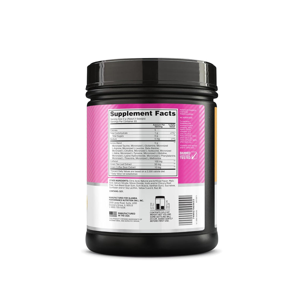 Tropical Sunrise flavour Amino Energy drink mix