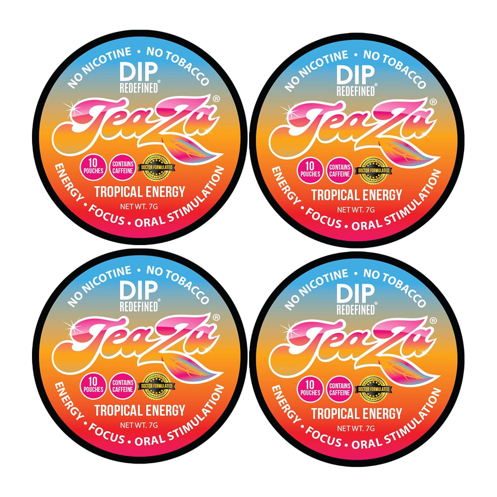 Tropical TeaZa energy pouches