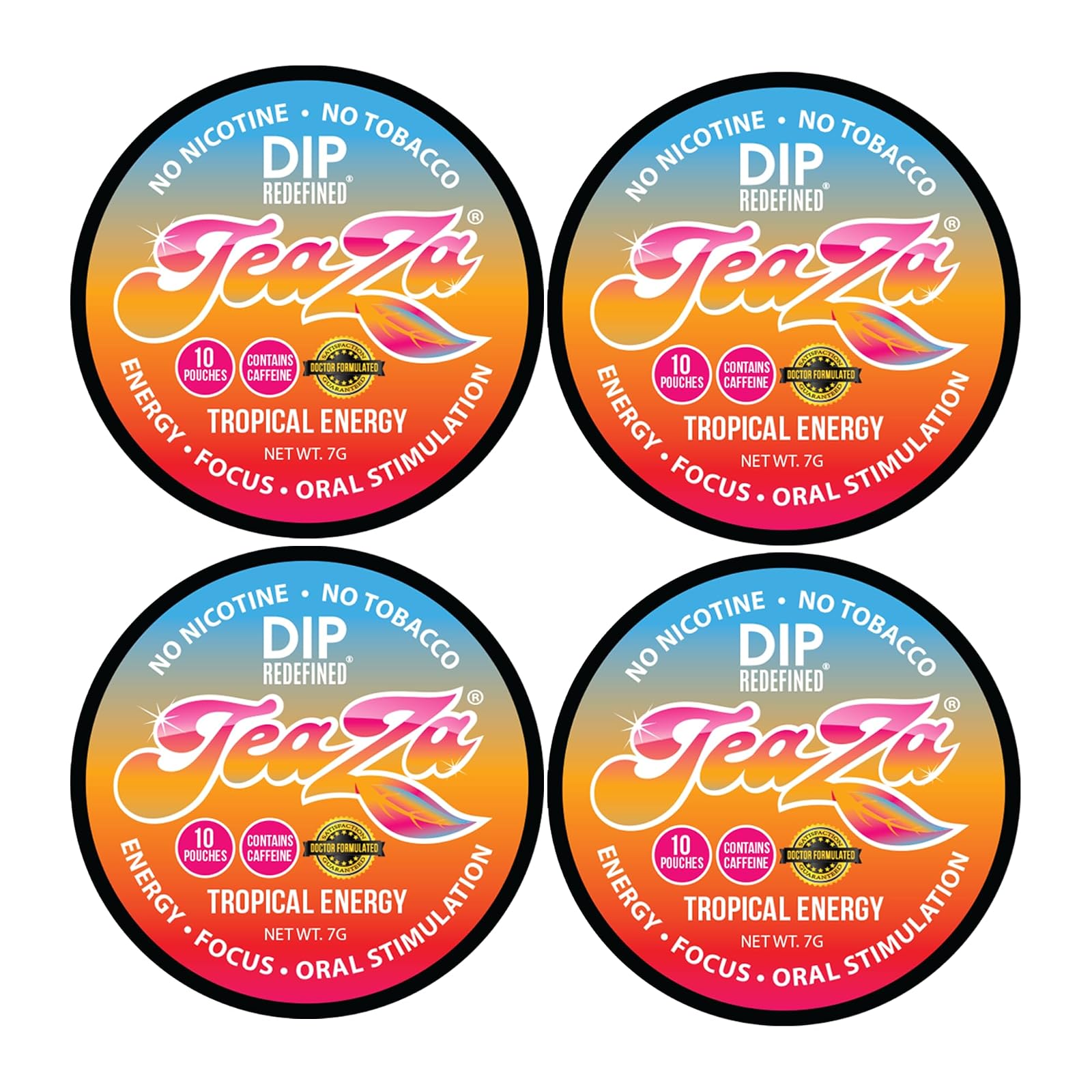 Tropical TeaZa energy pouches