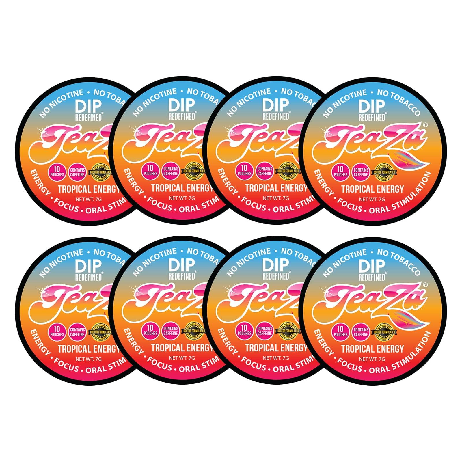 Tropical TeaZa energy pouches
