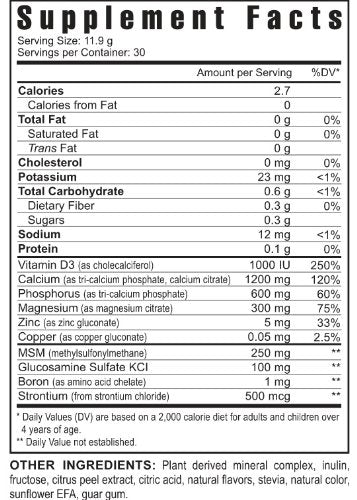 Tropical vanilla flavour blended vitamin & mineral supplements