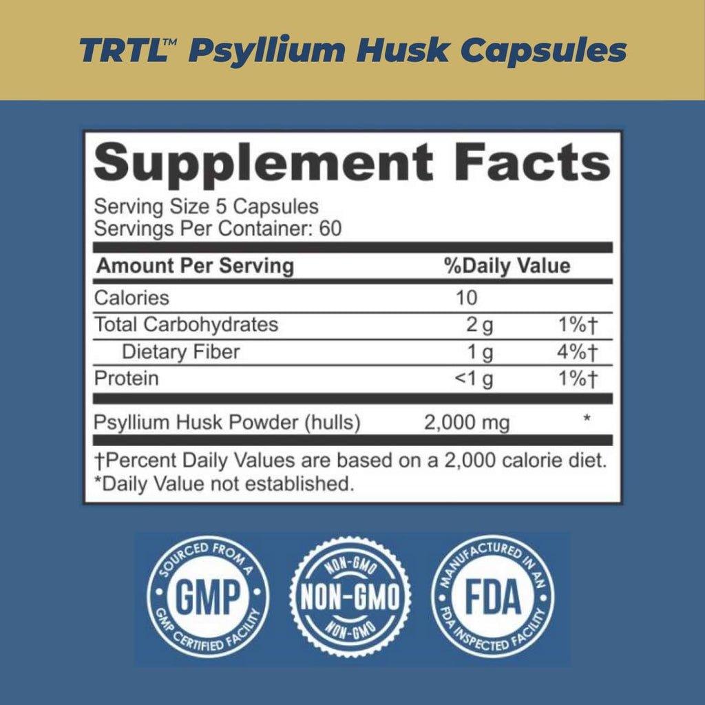 TRTL psyllium husk natural fibre supplement